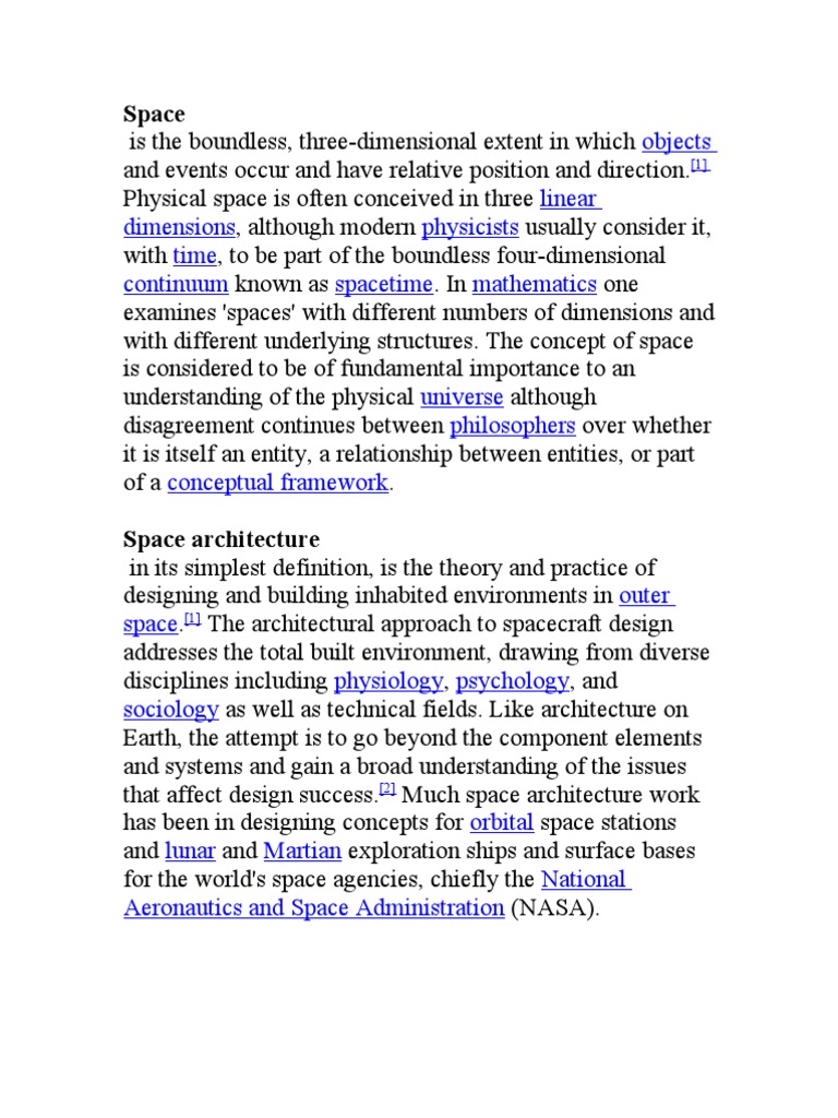 Exploring the Concepts of Space, Space Architecture, and Urban Space ...