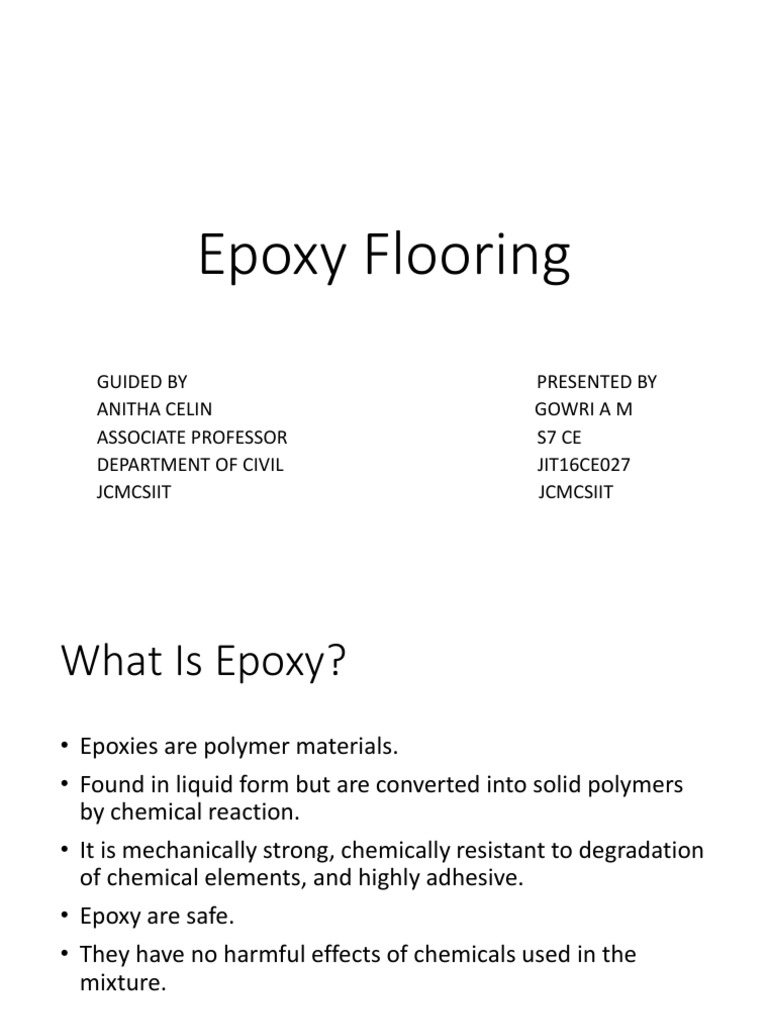 Epoxy Flooring | PDF | Epoxy | Flooring