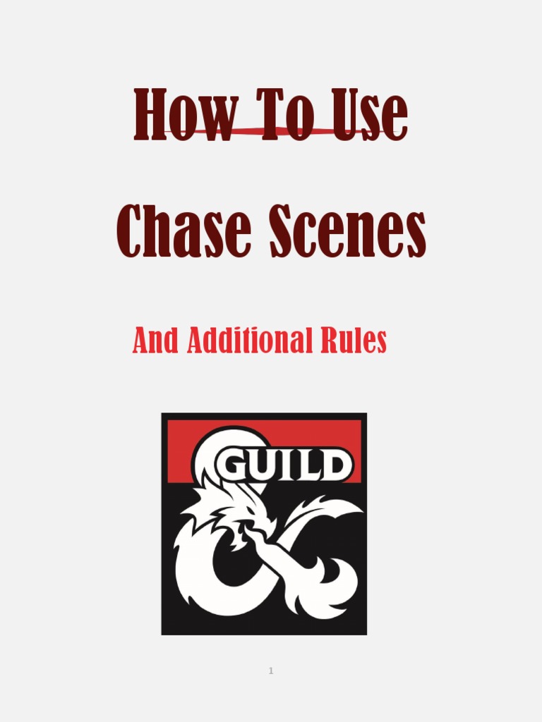 How To Use Chase Scenes: and Additional Rules | PDF | Dungeons ...