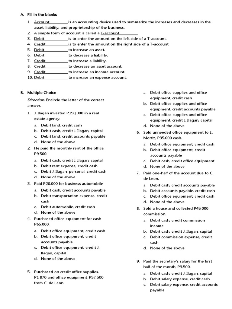 MODULE 3 Activity 1 | PDF | Debits And Credits | Expense