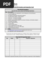 HSE - First Aid Box Inspection Checklist | PDF