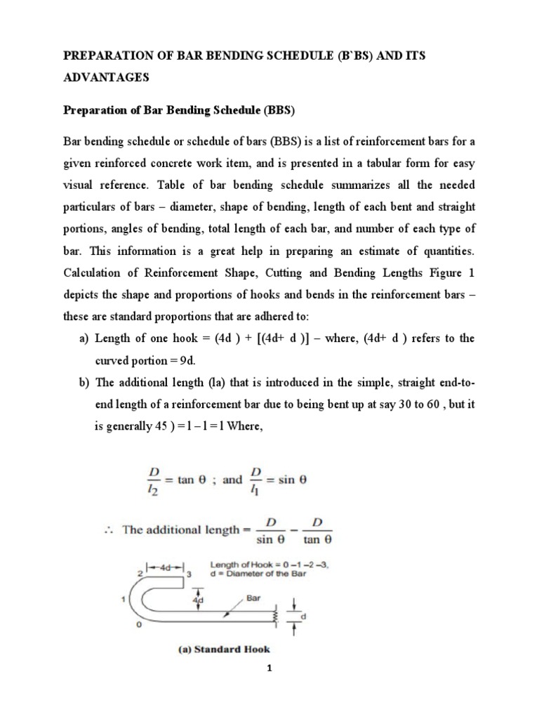 Bar Bending Schedule in CVE 316 | PDF | Concrete | Economic Sectors