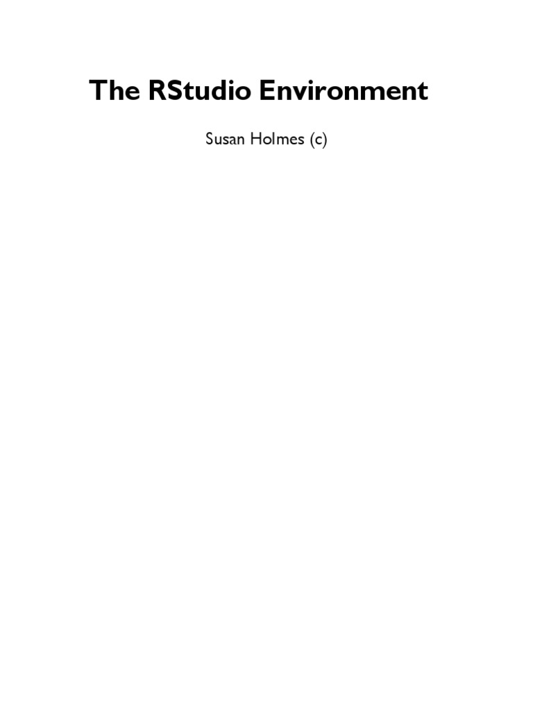 RStudio Environment Guide | PDF | Command Line Interface | Graphical User Interfaces
