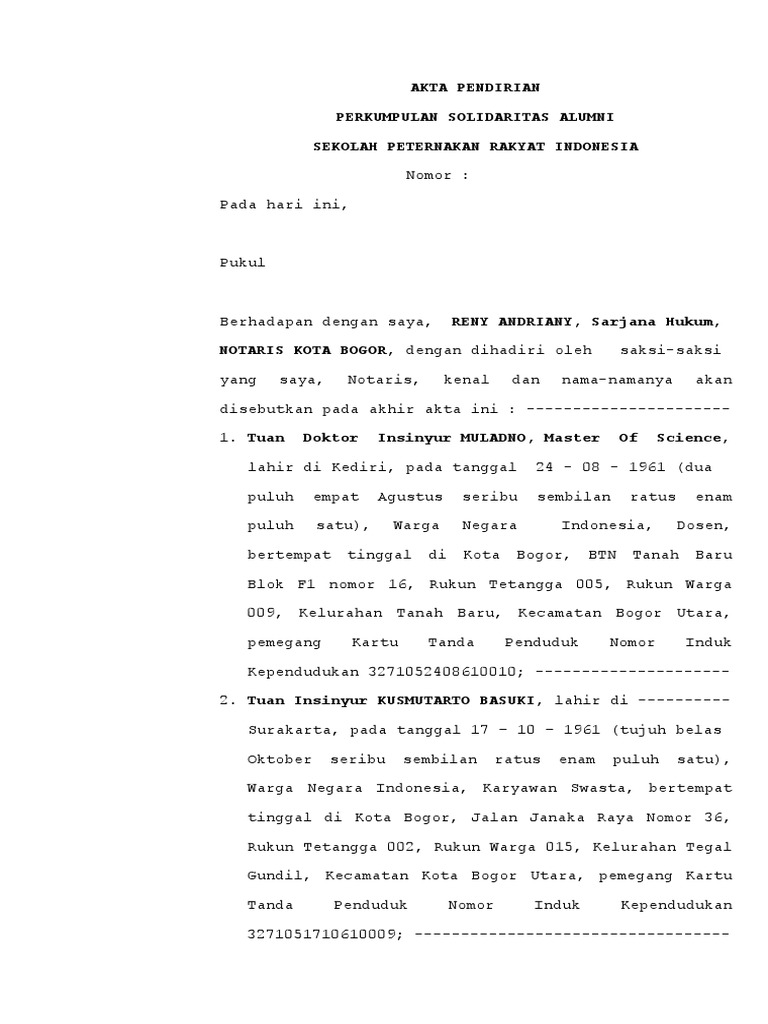 B. Perkumpulan Saspri-Nasional | PDF | Hukum