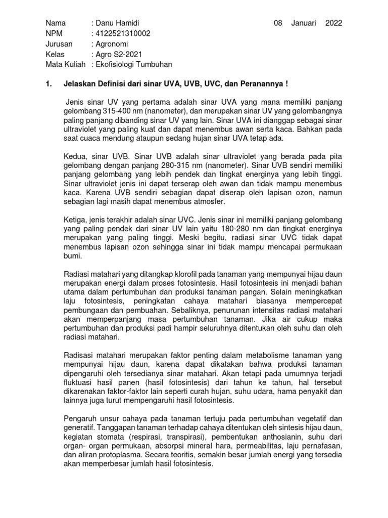 TUGAS 1 - EKOFIS - DANUHAMIDI - AGROS2-2021 - Hamidi Danu | PDF