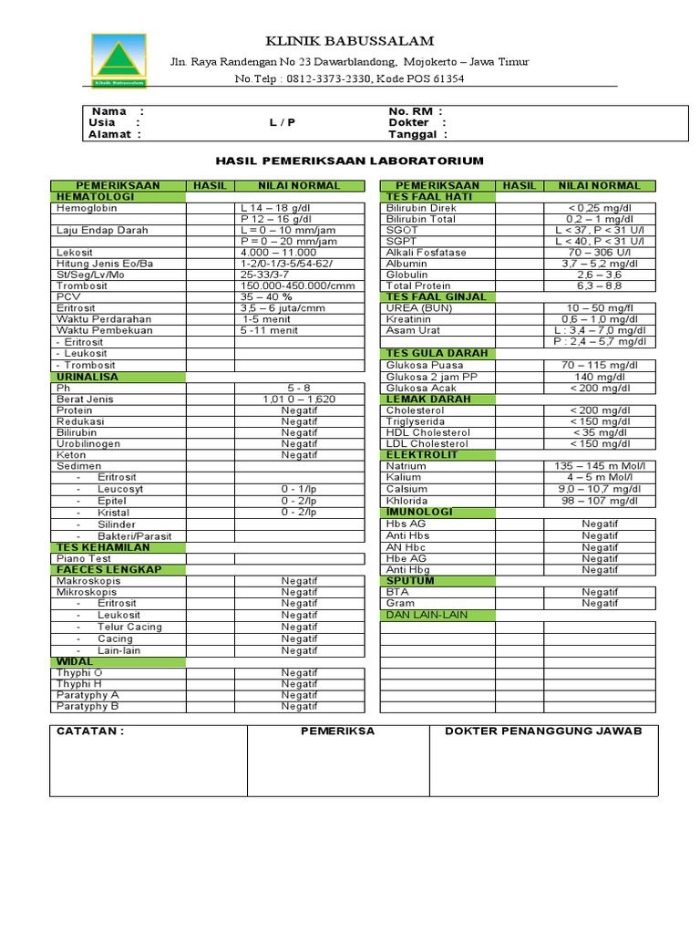 Form Laboratorium | PDF