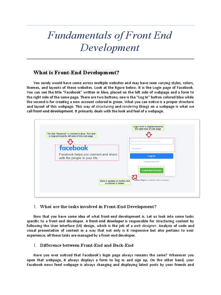 Fundamentals of Front End Development | PDF | Hyperlink | Html Element