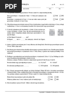 PROCENTY - KL 6. Sprawdzian | PDF