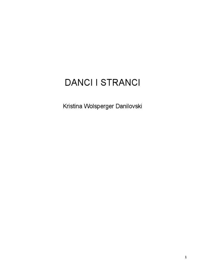 Kristina Wolsperger Danilovski - Danci I Stranci | PDF