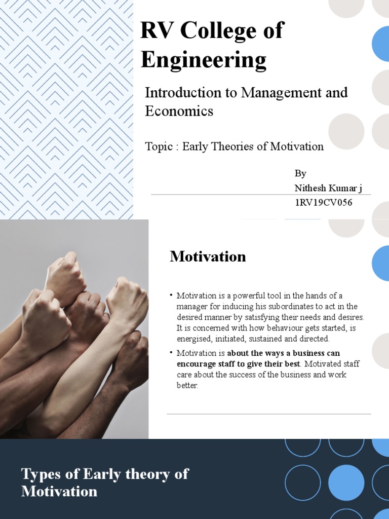 Early Theory of Motivation | PDF | Motivation | Motivational
