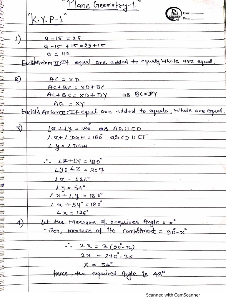 Solutions (Plane Geometry-1) | PDF