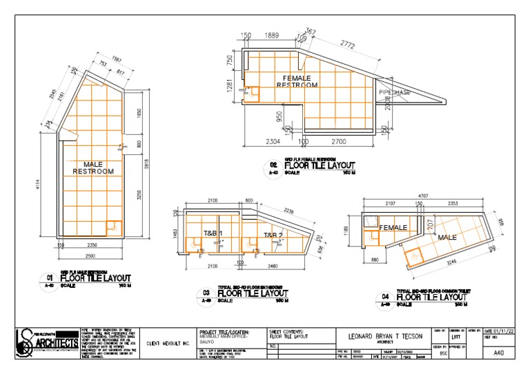 Mbi Office Toilets&Restrooms Floor Tile Layout | PDF