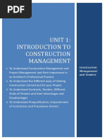 Construction Management-Notes | PDF | Construction Management | Architect