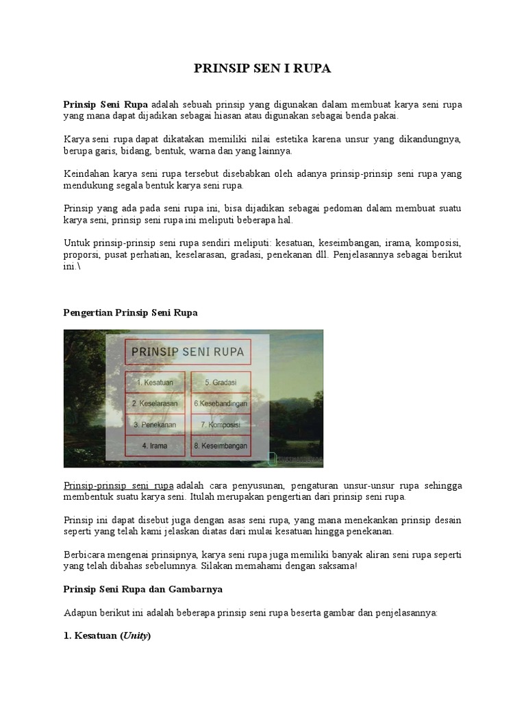 Prinsip Seni Rupa | PDF