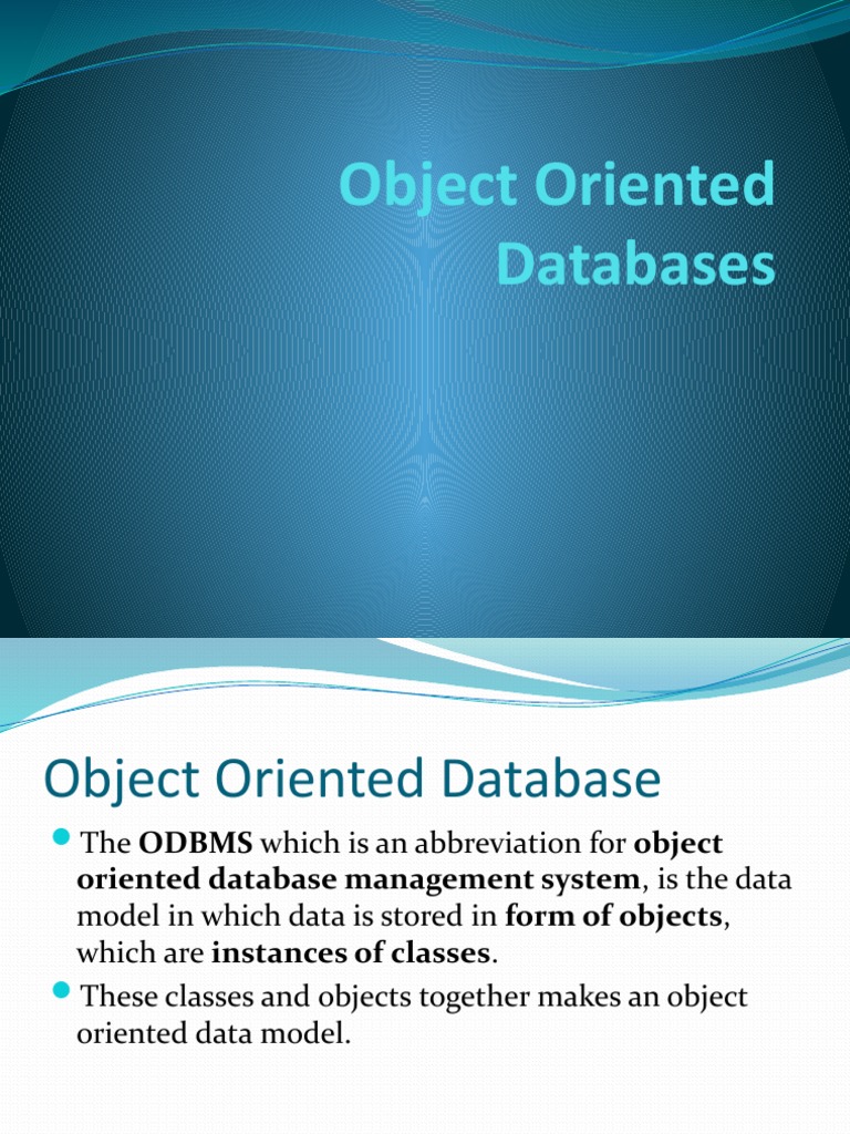 Object Oriented Databases | Download Free PDF | Method (Computer ...
