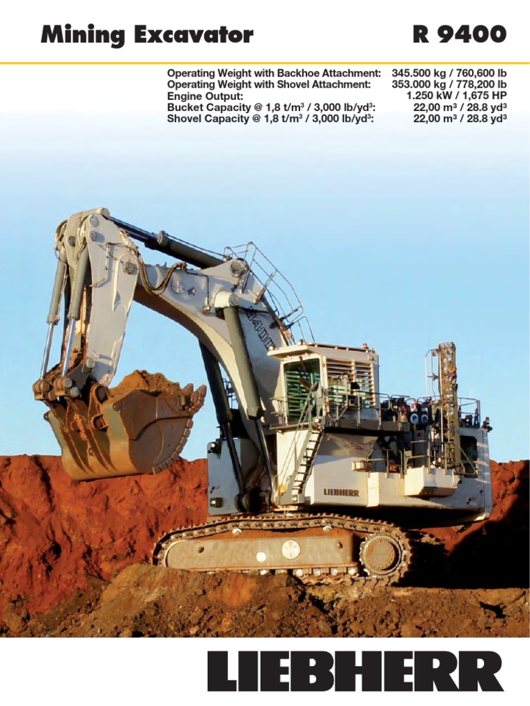 R 9400 Mining Excavator | PDF | Engines | Electric Motor
