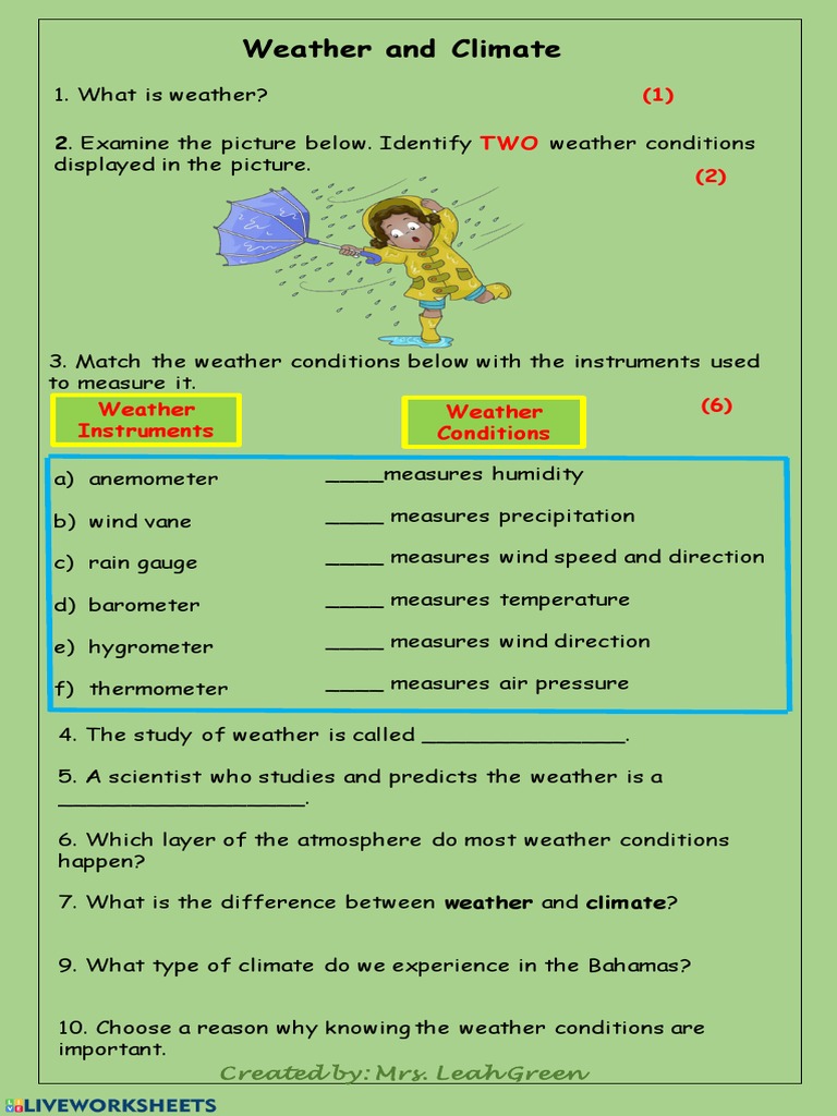 Weather and Climate: 2. Examine The Picture Below. Identify | PDF