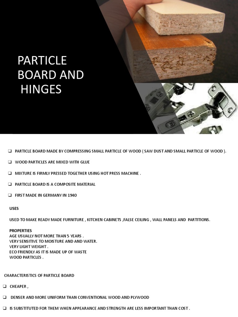 Particle Board and Hinges | PDF | Door | Secondary Sector Of The Economy