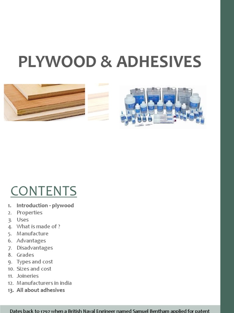 Plywood & Adhesives | PDF | Plywood | Adhesive