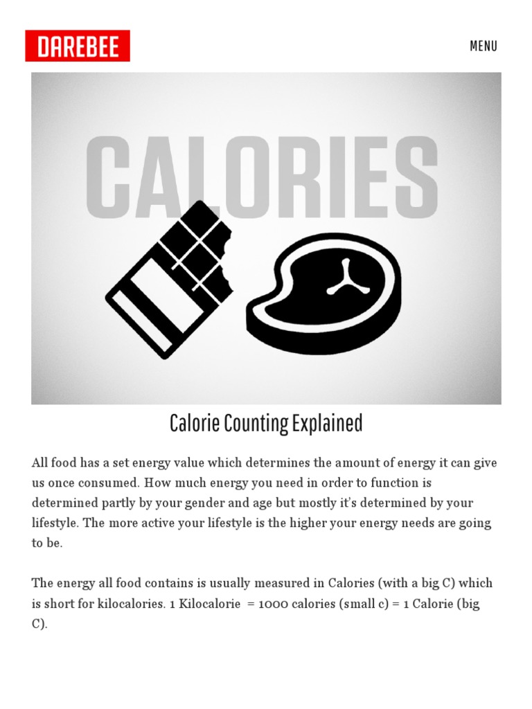 Calorie Counting Explained | PDF | Calorie | Nutrition