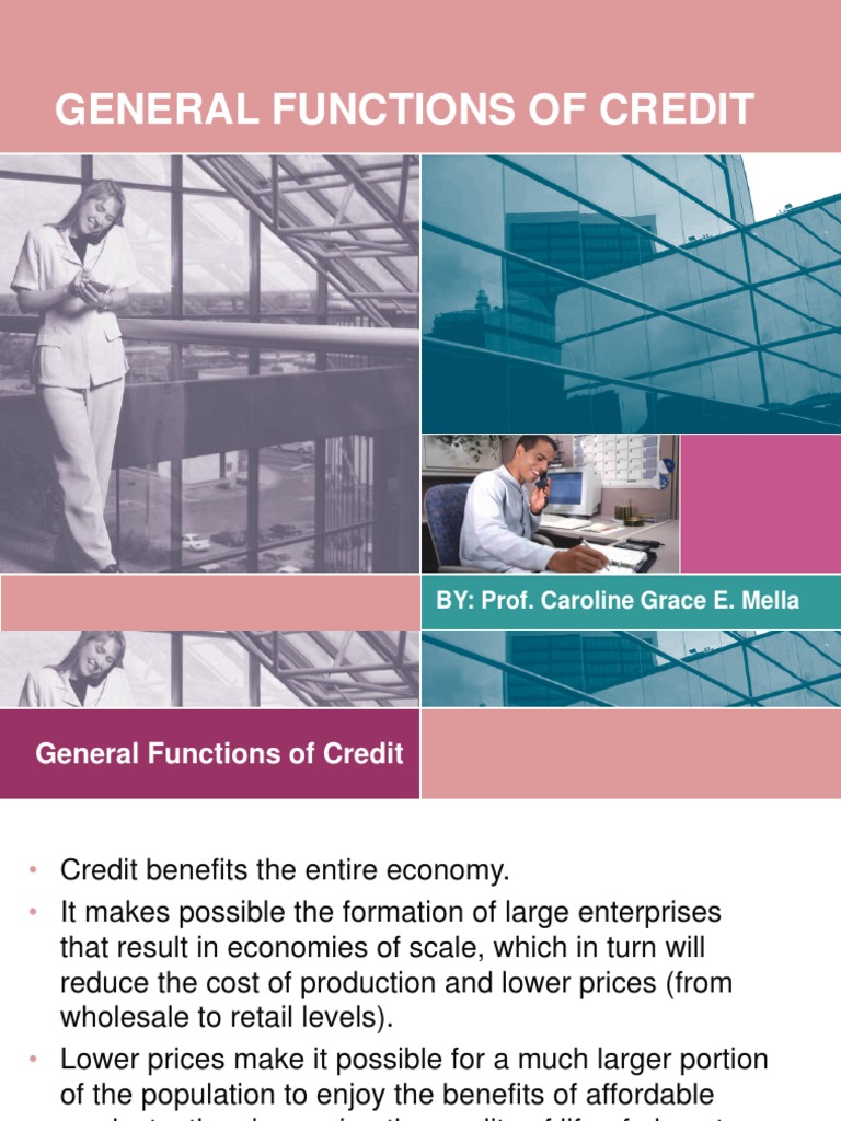 Module 2 General Functions of Credit | PDF | Loans | Interest