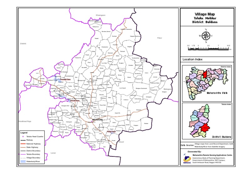 Buldana District Taluka Maps and Villages | PDF