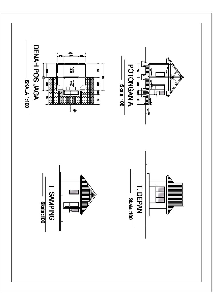 Tugas Gambar Pos Jaga | PDF