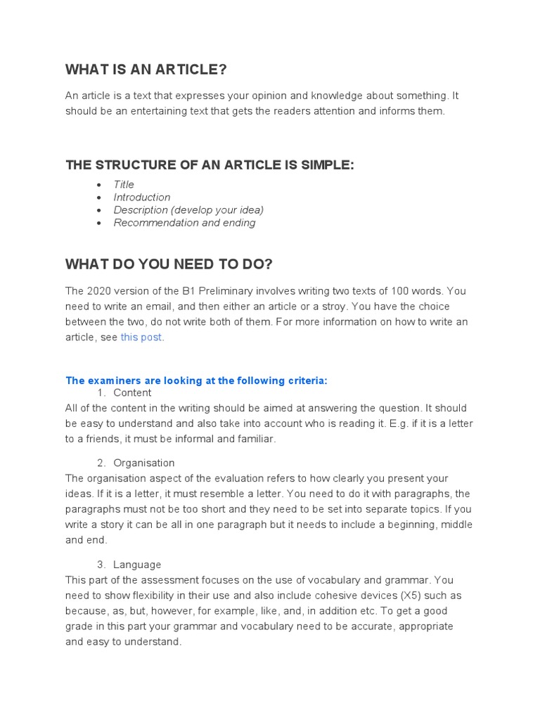 The Structure of An Article Is Simple | PDF | Cognitive Science | Grammar