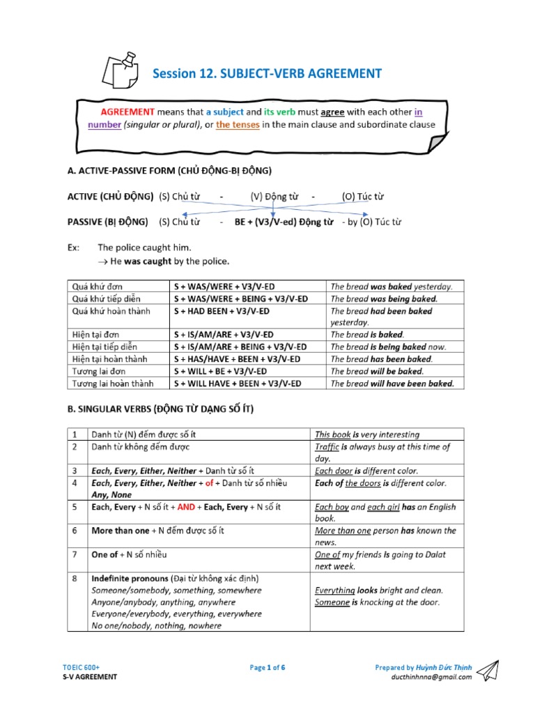 Subject-Verb Agreement Exercises | PDF | Economies | Verb