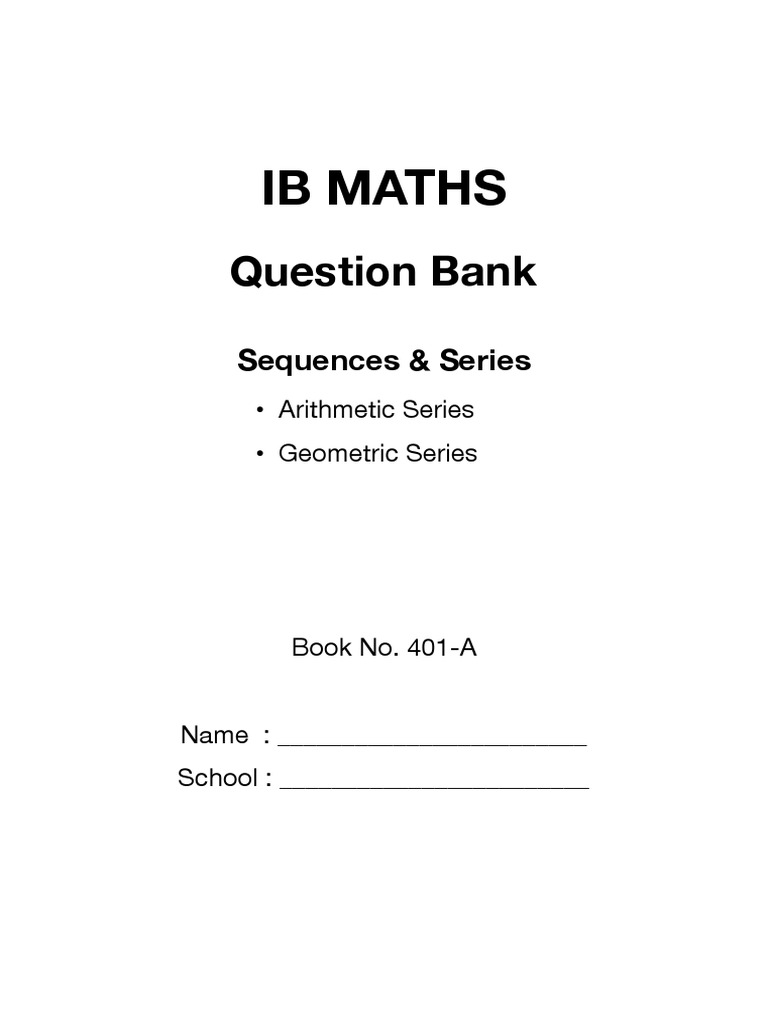 Ib Maths: Question Bank | PDF | Sequence | Interest