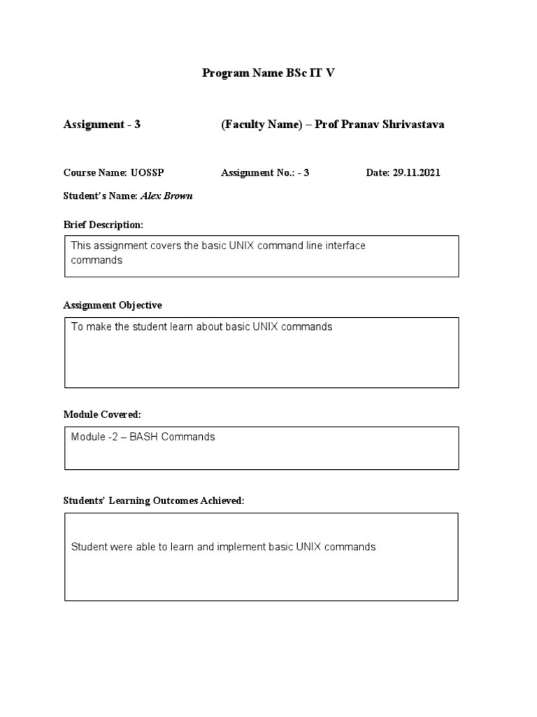 Asignment 3 (UNIX) | Download Free PDF | Computer File | Directory (Computing)