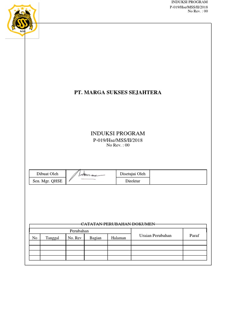 P-019 Induksi Program | PDF | Bisnis