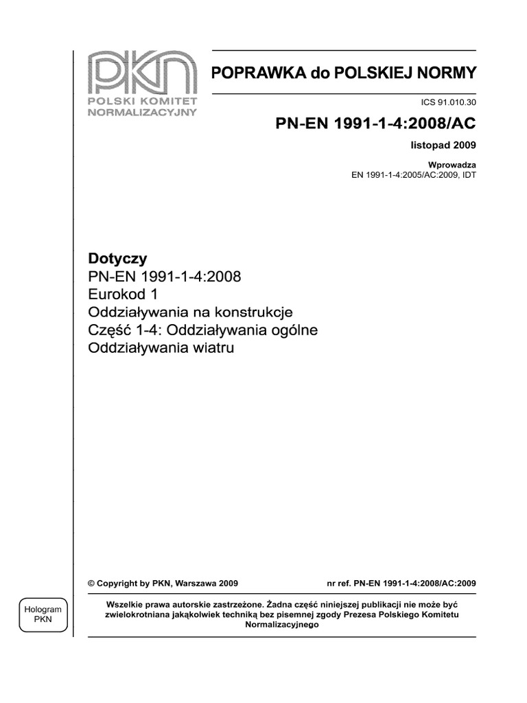 Pn-En 1991-1-4 2008 Ac 2009 | PDF
