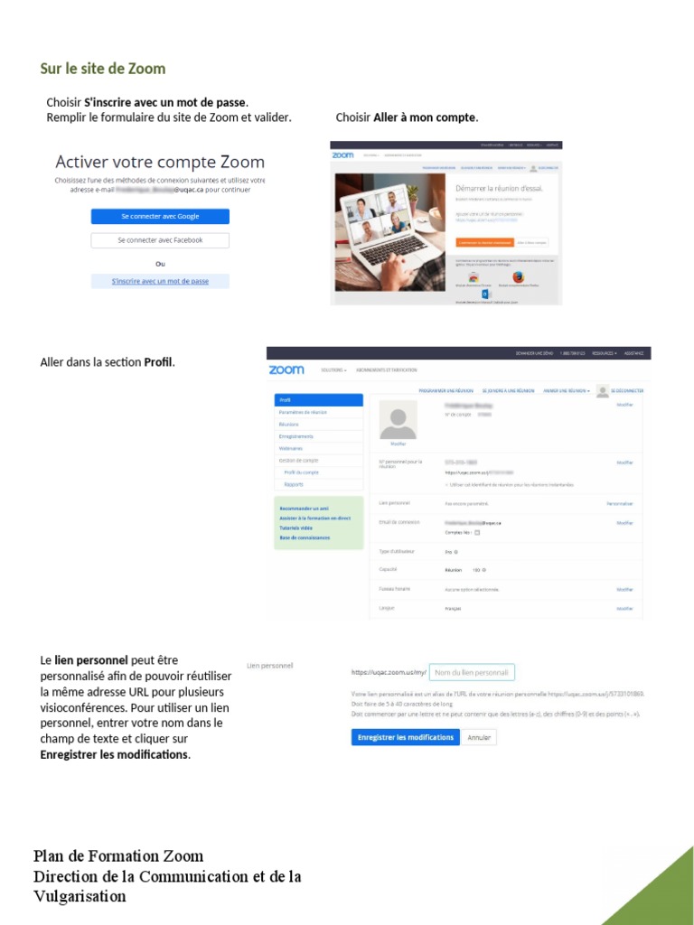Guide de Formation Zoom 2021 | PDF | Application | Vidéo
