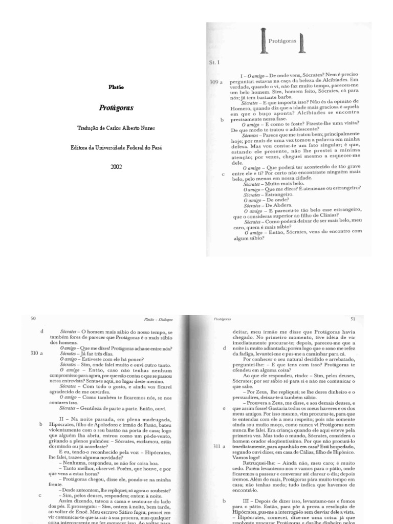 Platao Protagoras | PDF