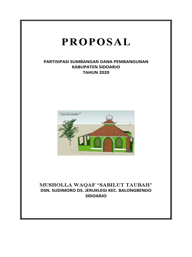 Proposal Pengajuan Dana Mushola | PDF