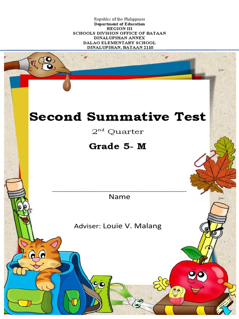 Second Summative Test In Science Pdf Menstrual Cycle Sex 8824