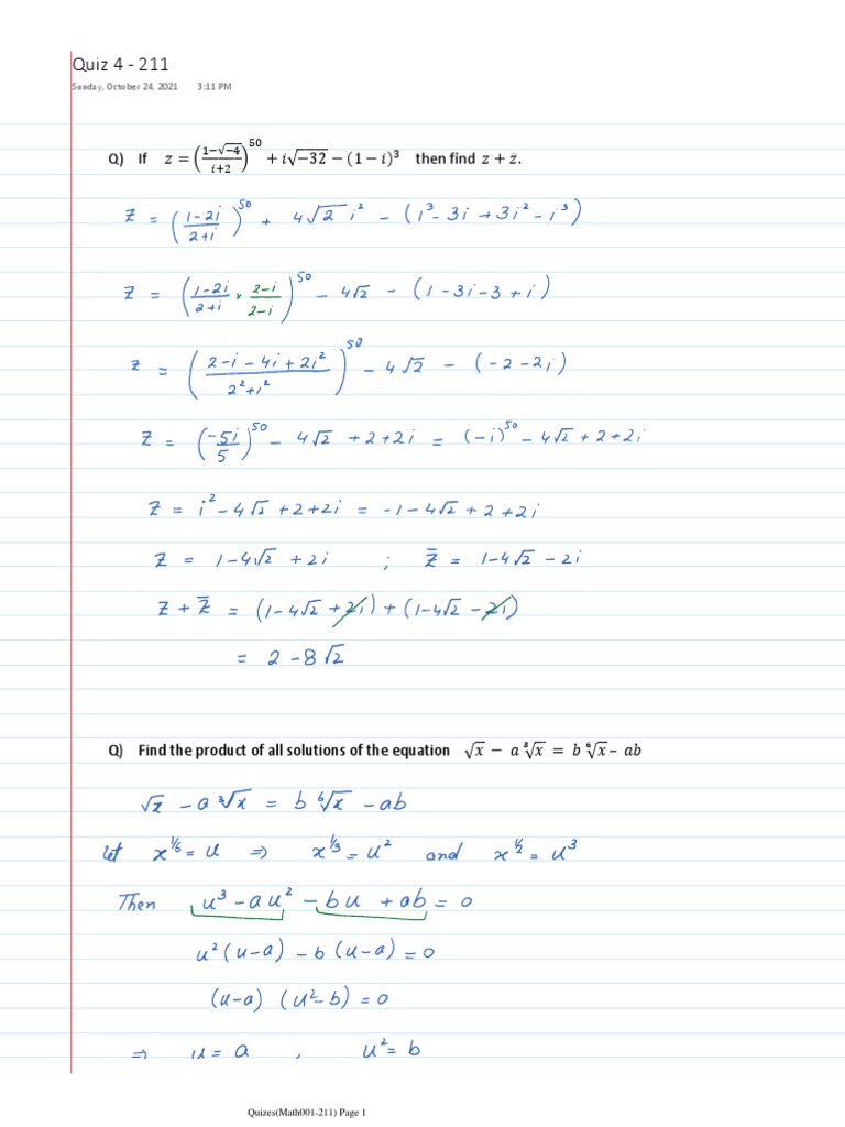 Quiz 4 - 211 | PDF | Teaching Methods & Materials
