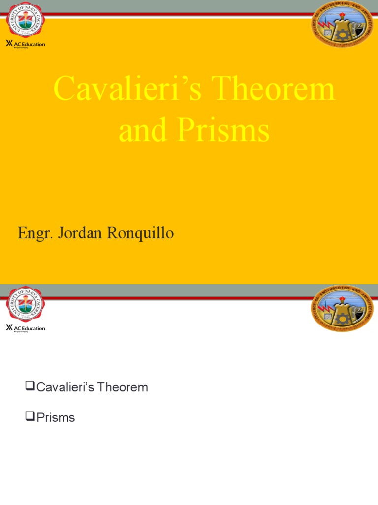 Week 8 Cavalieri's Theorem and Prisms | PDF