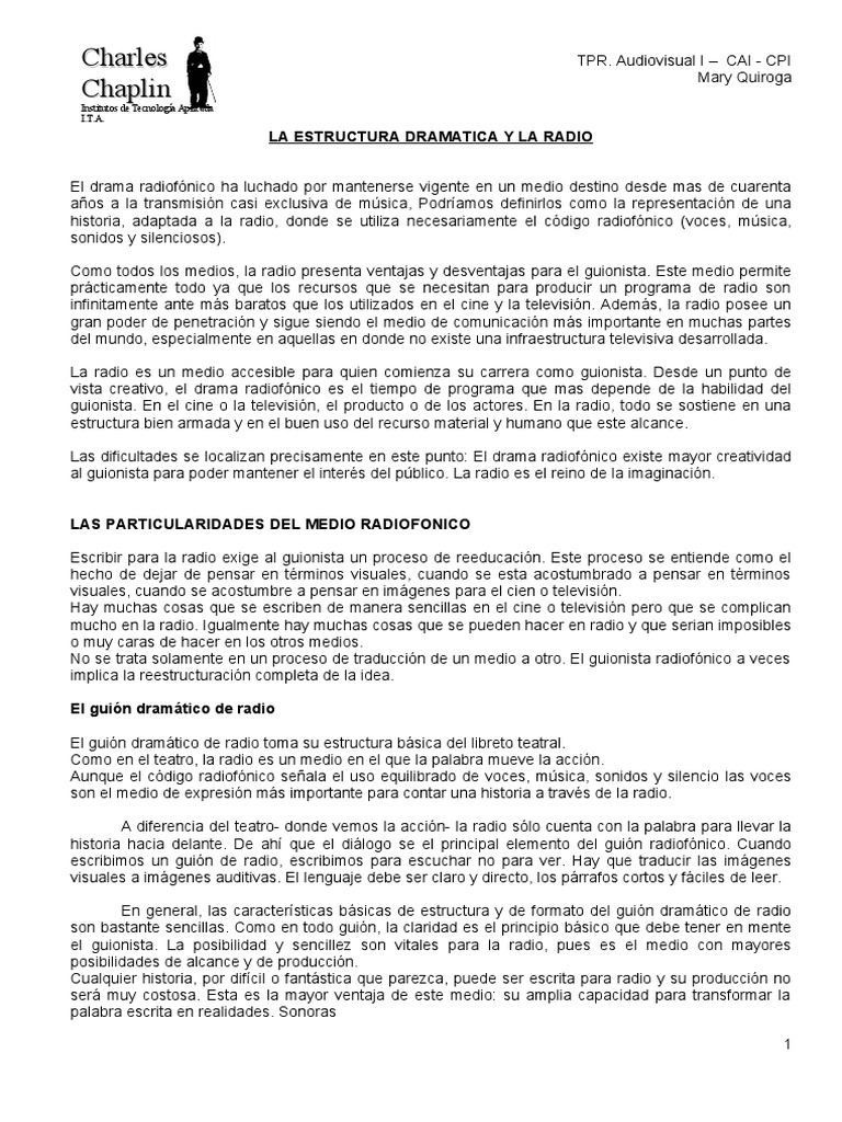La Estructura Dramatica Y La Radio Descargar Gratis Pdf
