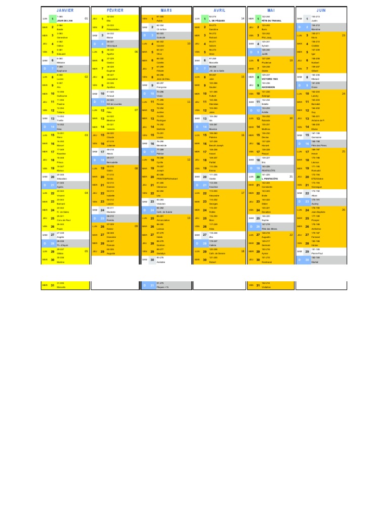 Calendrier liturgique 2024-2025 PDF | PDF | Calendrier liturgique ...