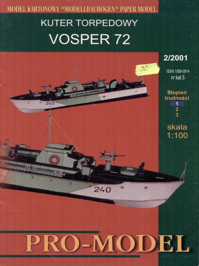 Pro-Model - 005 - Kuter Torpedowy Vosper 72 | PDF