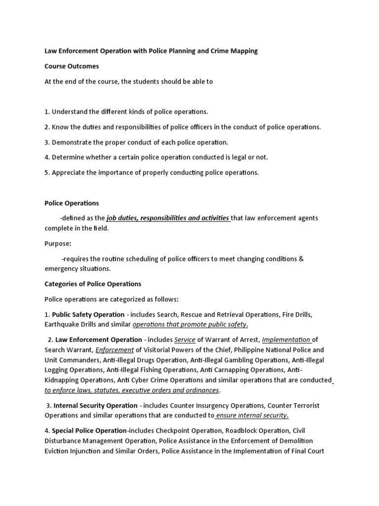 Police Operations Training Guide | PDF | Police | Government