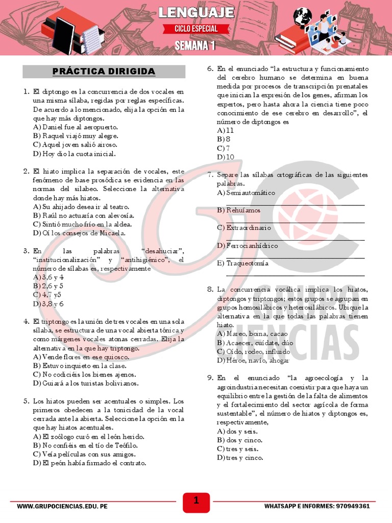 Recurso - 1638825701362 - Semana 1 - Lenguaje | PDF | Sílaba | Fonética