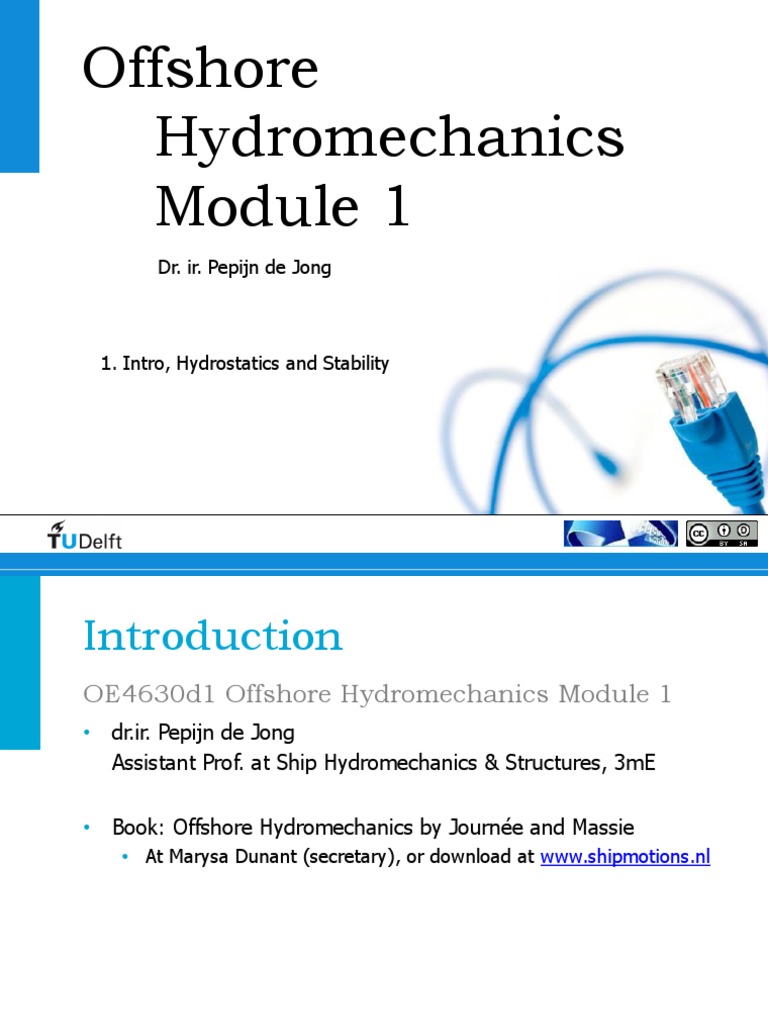 Offshore Hydromechanics Overview | PDF | Buoyancy | Mass