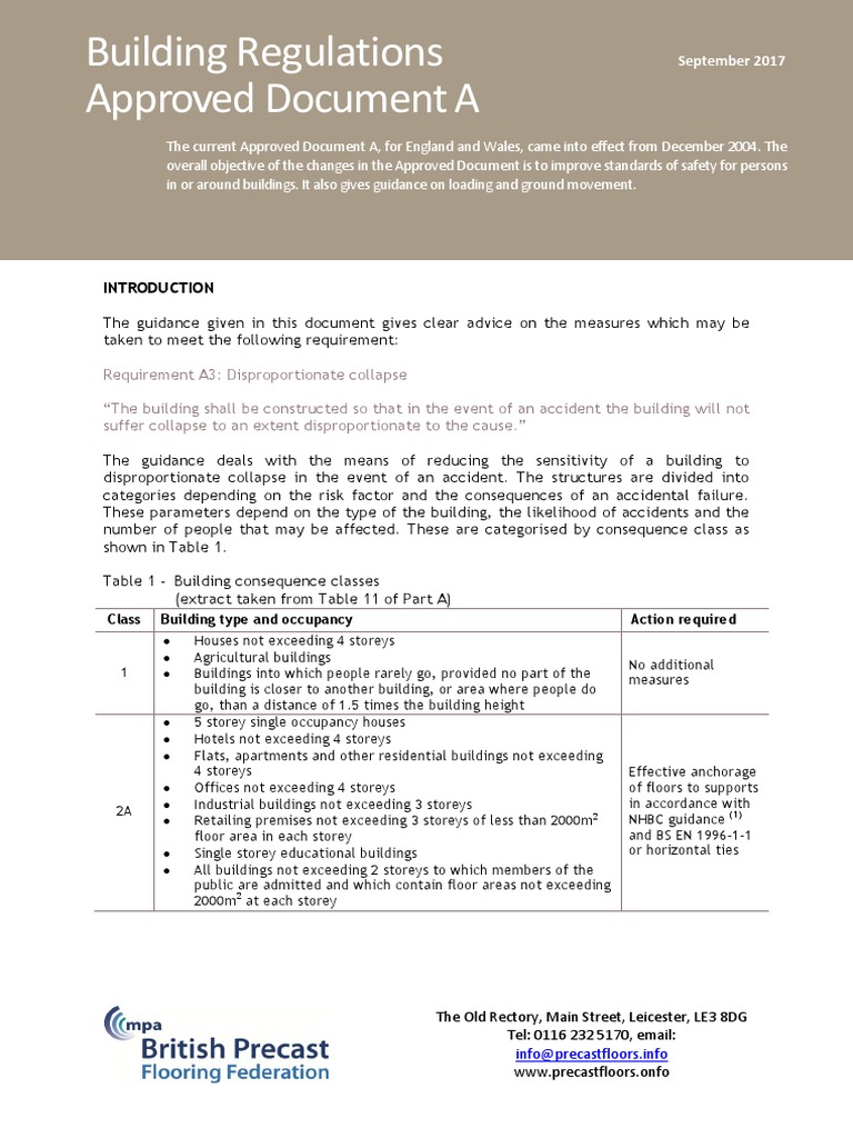 Building Regulations Approved Document A - 1 | PDF | Concrete | Building