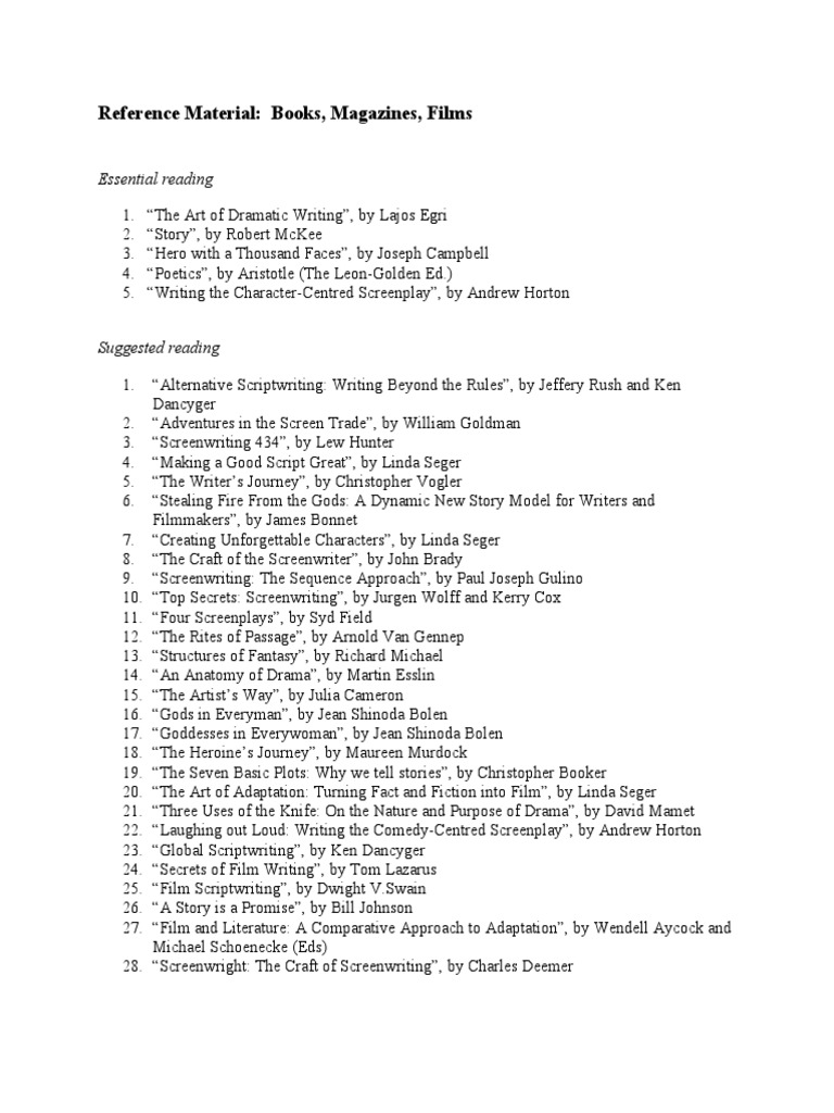 Reference Material | PDF | Screenwriting | Bollywood