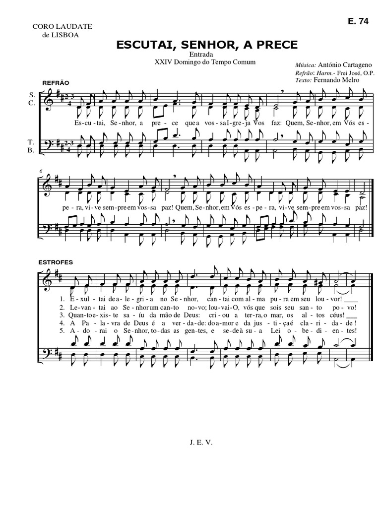 E74 Escutai Senhora Prece | PDF