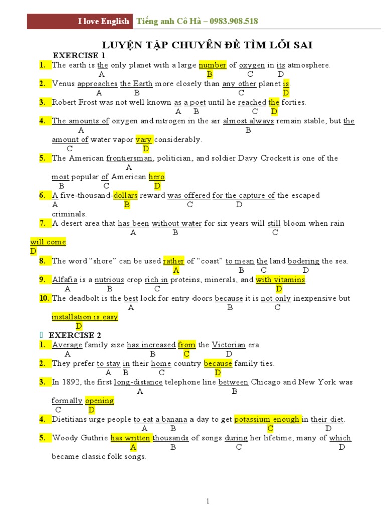 Concise Title for English Grammar Exercise Document Focusing on ...