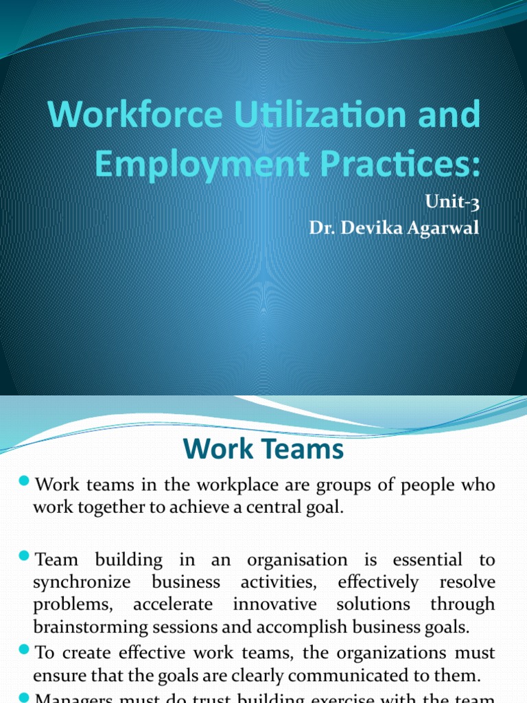 Workforce Utilization and Team Effectiveness | PDF | Cognition | Labor